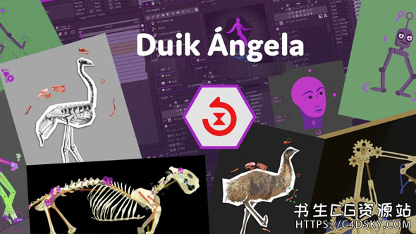 中文版-二维卡通人物角色绑定AE脚本Duik Angela 17.0.1 Win/Mac,MG动画必备神器+使用教程 | C4DSKY